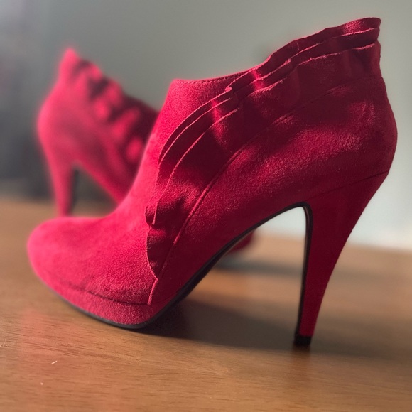 Impo | Shoes | Impo Red Priscilla Stiletto Bootie 65 | Poshmark